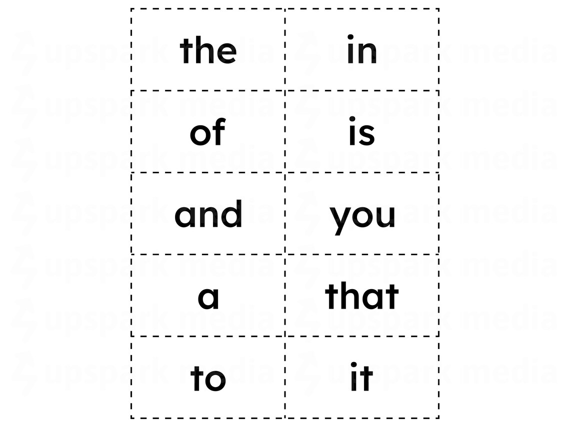 100 Fry Sight Word Flashcards Printable, First 100 Sight Word ...