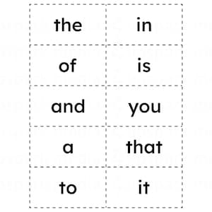 100 Fry Sight Word Flashcards Printable, First 100 Sight Word ...