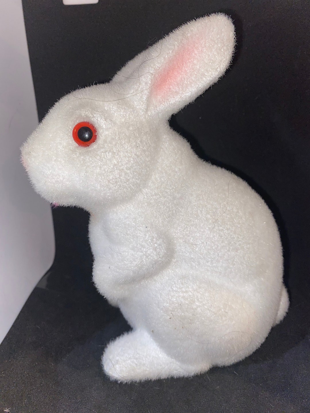 Vintage Plastic Flocked Easter Bunny Rabbit Penny Bank - Etsy