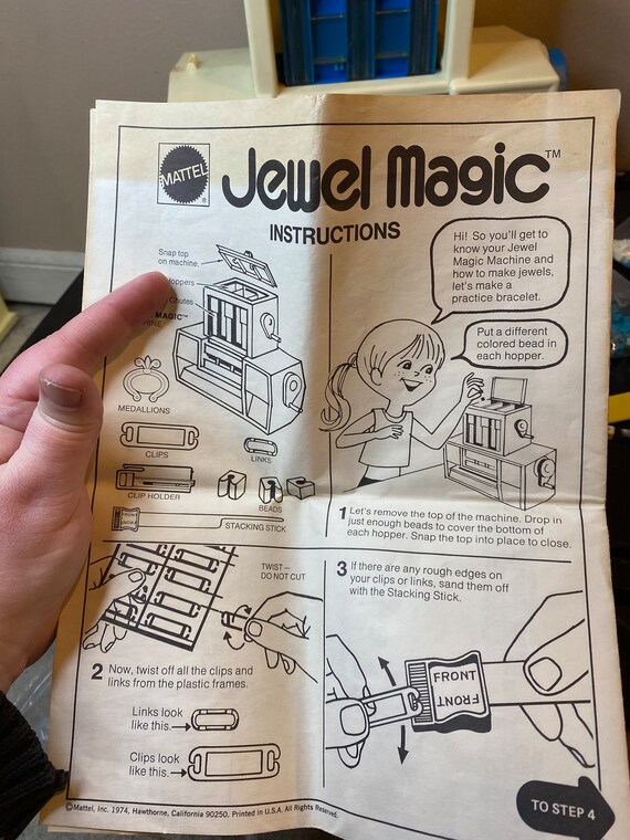 Vintage 1974 Mattel Jewel Magic Jewelry Beaded Neckla… - Gem