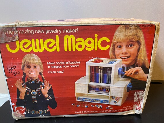 Vintage 1974 Mattel Jewel Magic Jewelry Beaded Neckla… - Gem