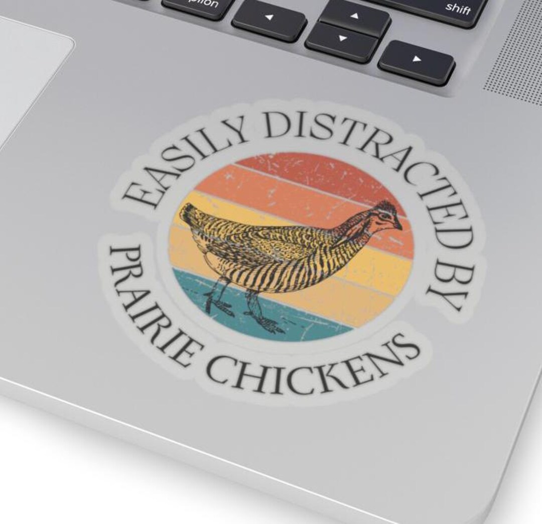 Prairie Chicken Vinyl Sticker: Game Bird Grouse Decal, Stocking Stuffer ...