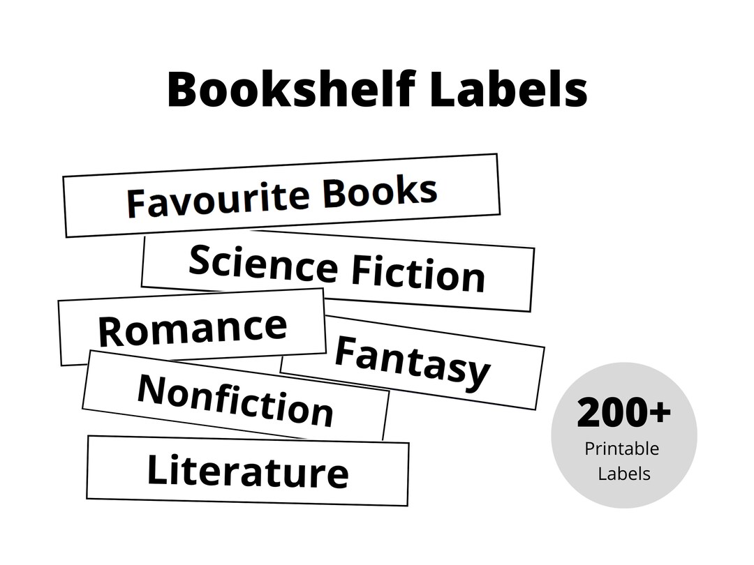 Ultimate Bookshelf Label Pack: Minimalist White - Etsy