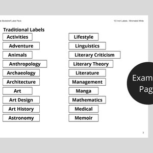 Ultimate Bookshelf Label Pack: Minimalist White - Etsy