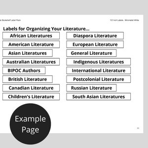 Ultimate Bookshelf Label Pack: Minimalist White - Etsy