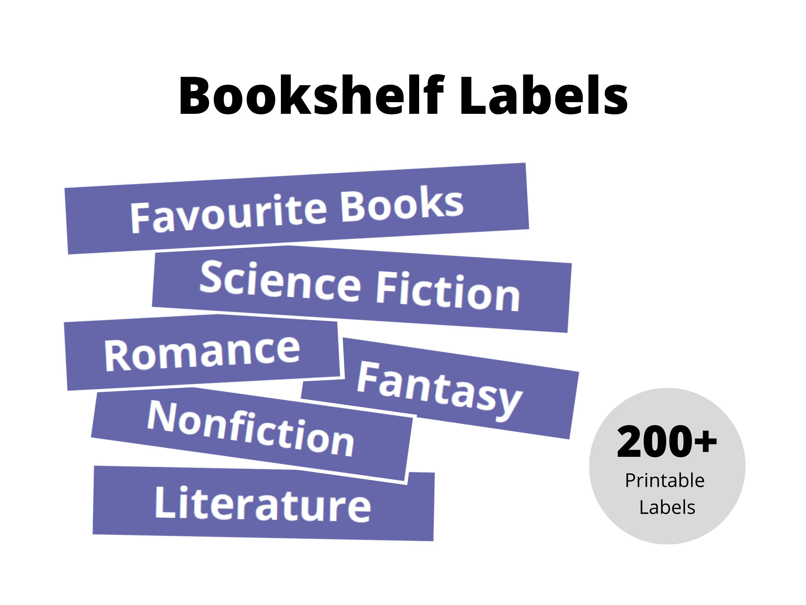 Ultimate Bookshelf Label Pack: Periwinkle - Etsy