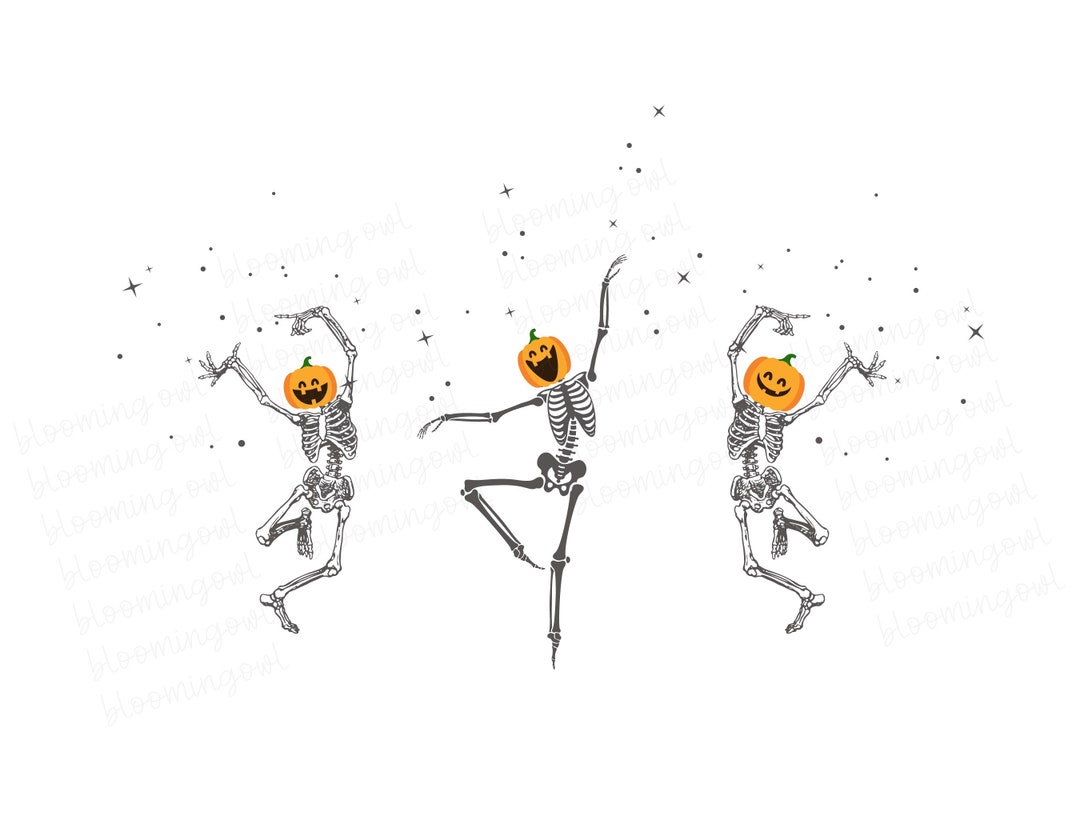 Dancing Pumpkin Skeleton, SVG, PNG, Sublimation Digital Download Only ...