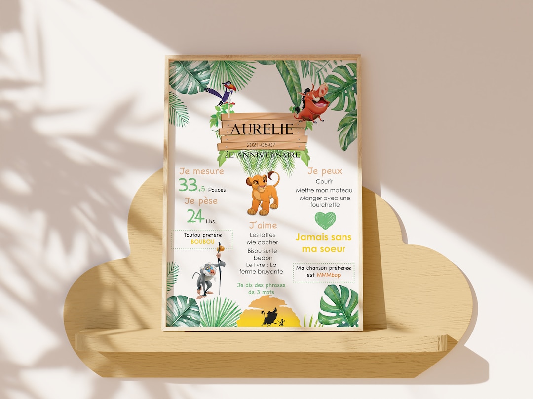 Lion King Themed Birthday Poster Birthday Theme Lion King - Etsy