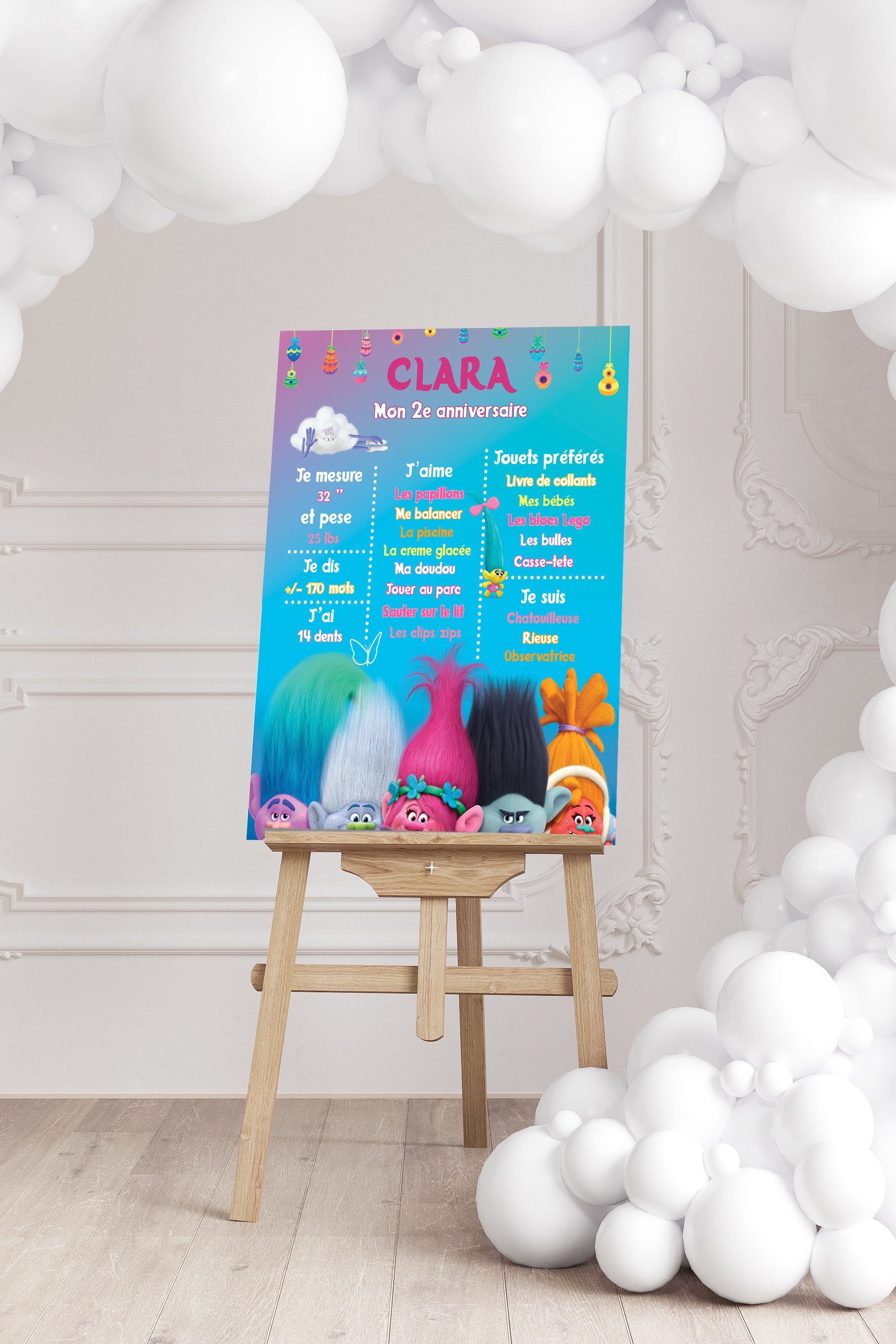 Trolls Themed Birthday Poster, Birthday Theme, Trolls, Poster ...