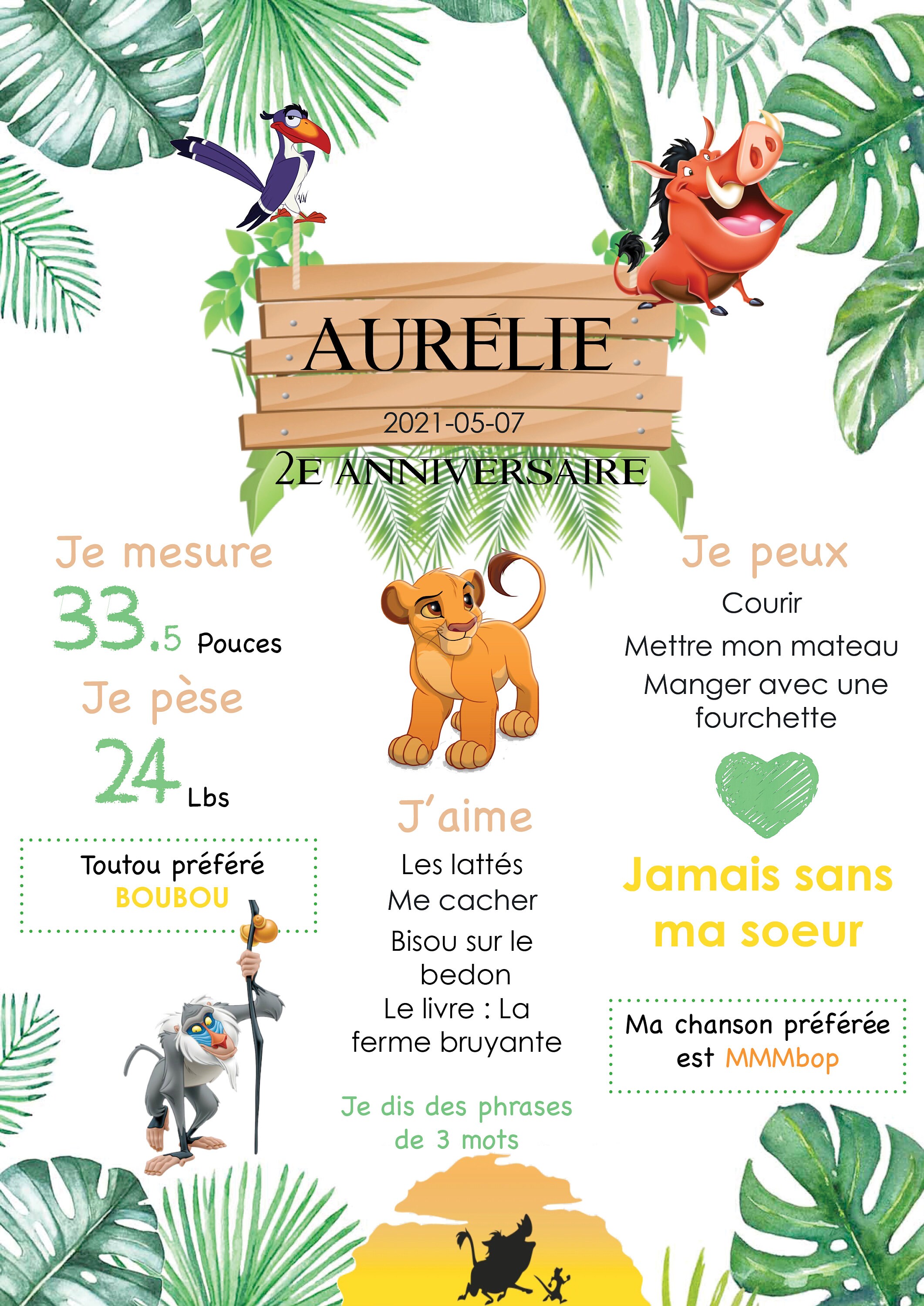 Lion King Themed Birthday Poster Birthday Theme Lion King - Etsy