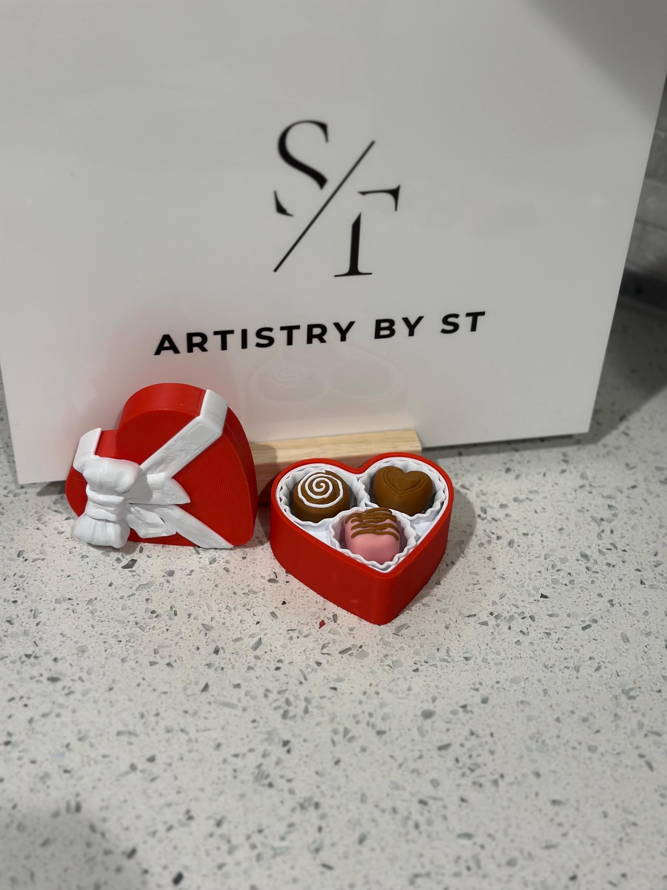 Valentine’s Day Chocolate Box Clicker Fidget Toy – 3D Printed Chocolate ...