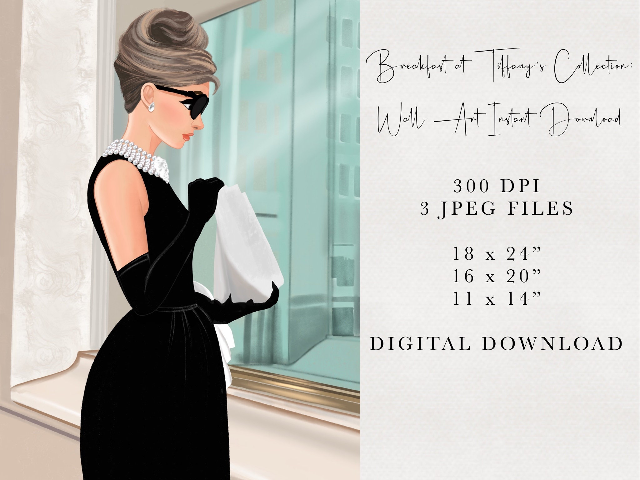 Breakfast at Tiffany's Movie Wall Art, Art Digital Download, Printable ...