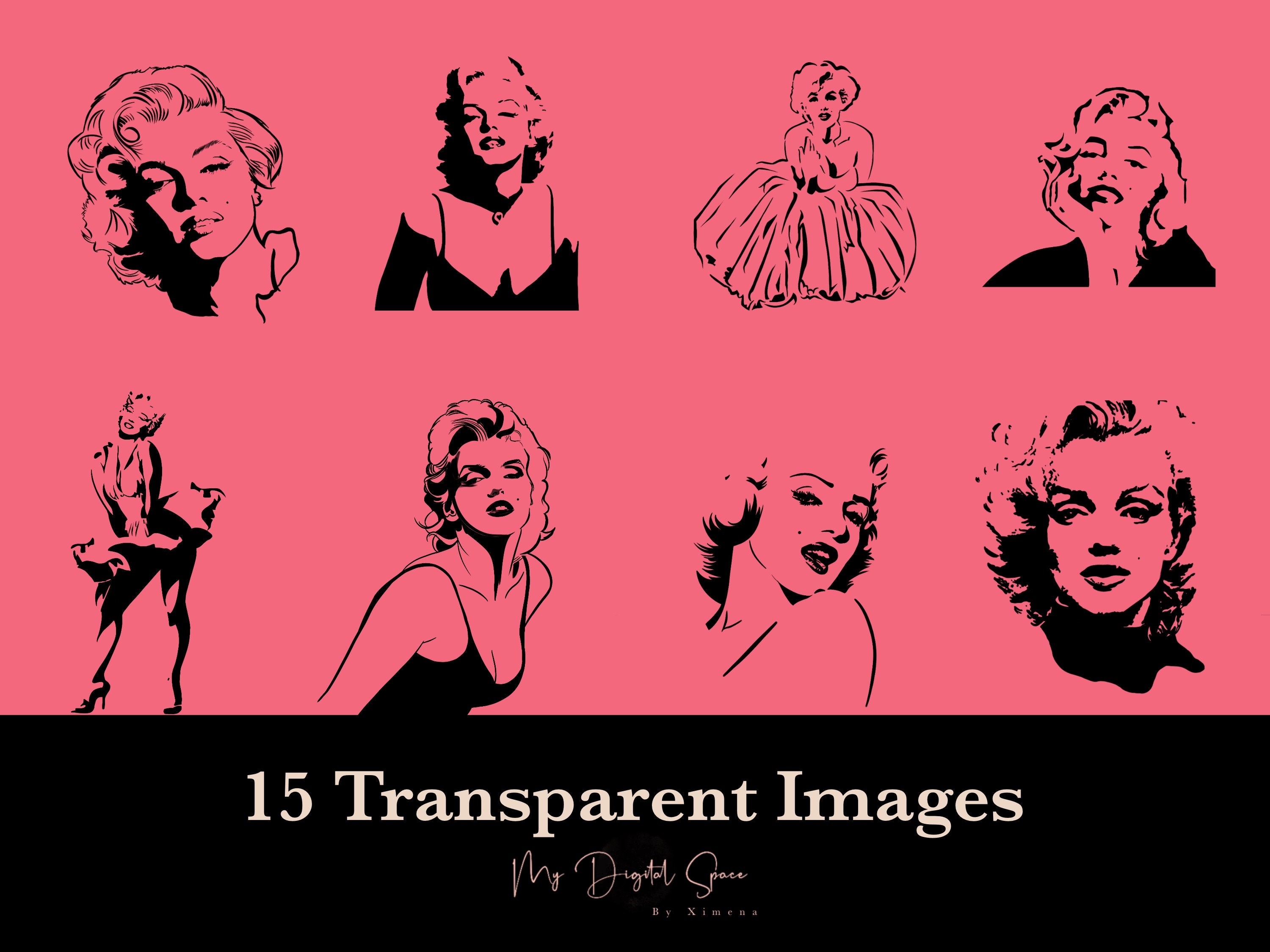 Marilyn Monroe Clipart, Vintage Hollywood, Movie Stars, Fashion Icon ...