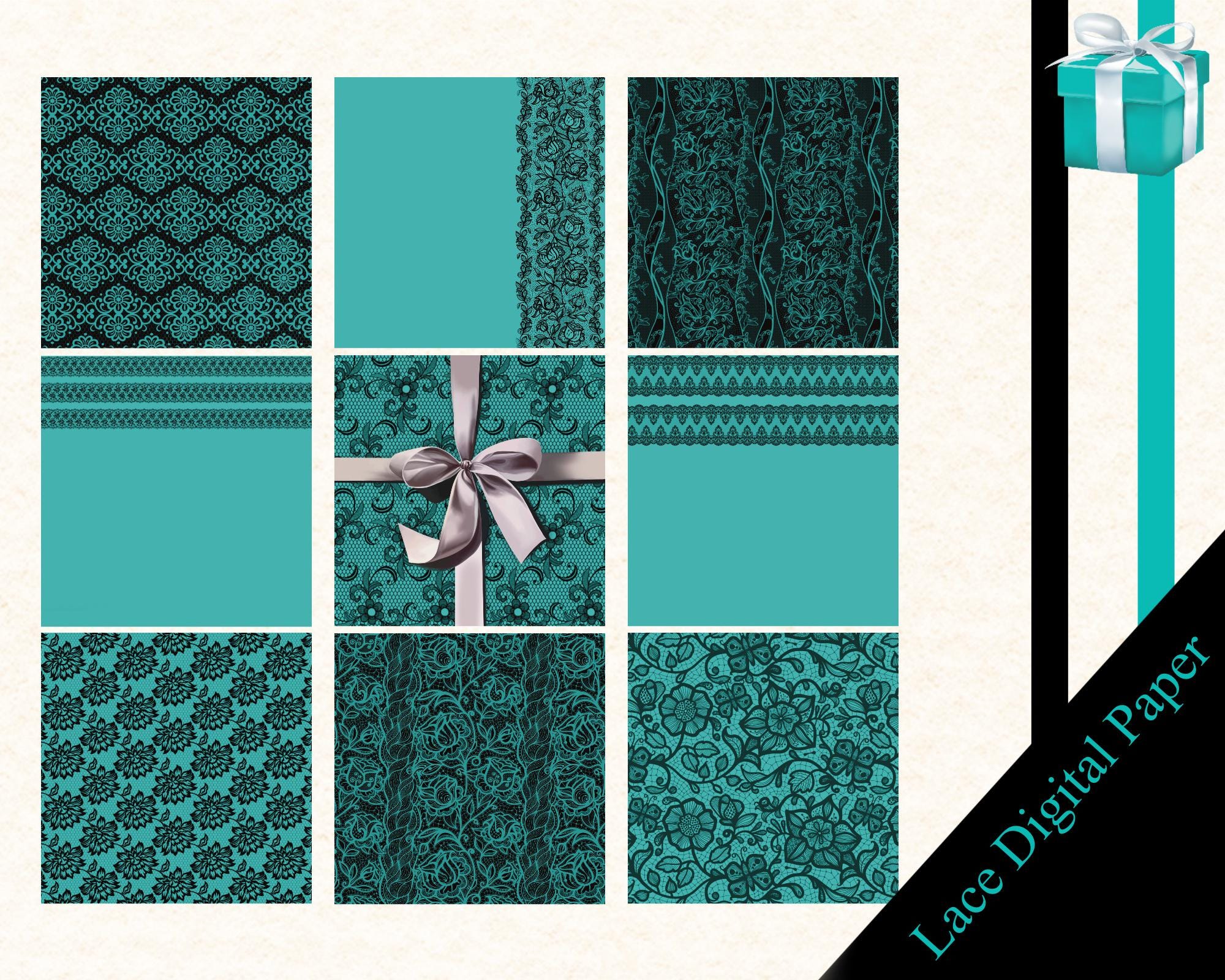 Breakfast at Tiffany’s Digital Papers | 50+ Seamless Patterns | Tiffany ...