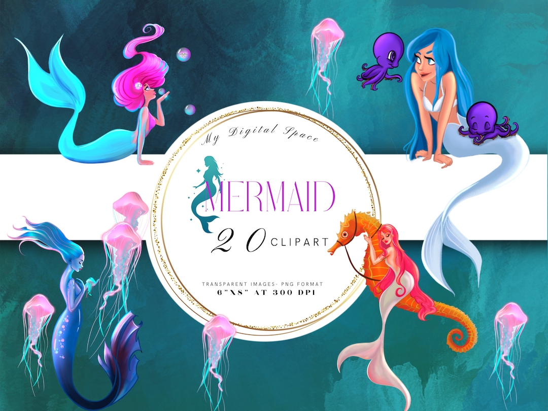 The Mermaid Collection Clipart / Under the Sea / Little Mermaid ...