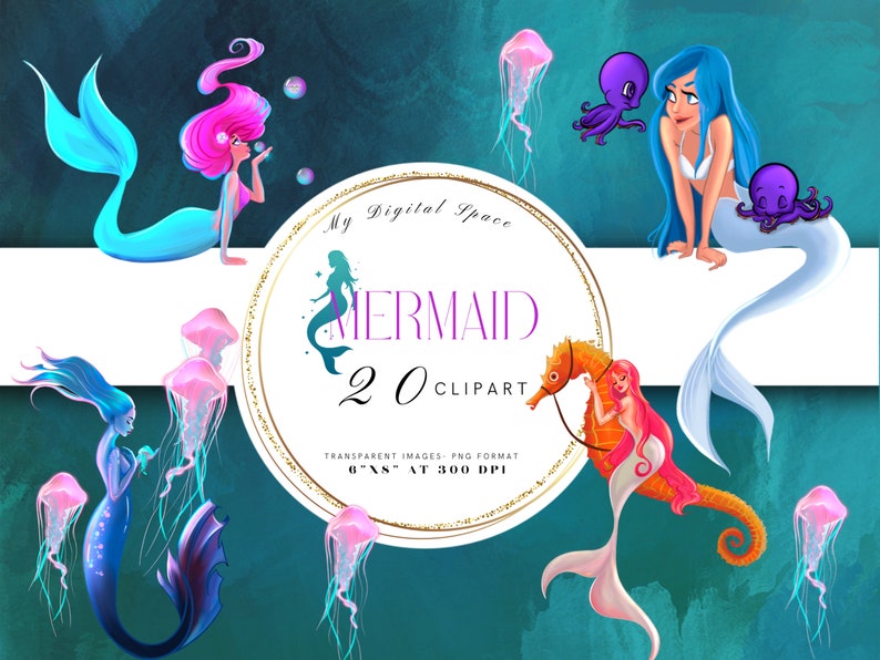 The Mermaid Collection Clipart / Under the Sea / Little Mermaid ...