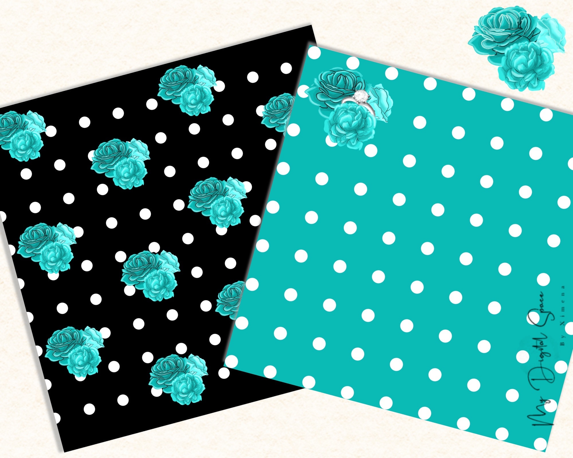 Tiffany Inspired Digital Paper Pack | Audrey Hepburn, Macarons ...