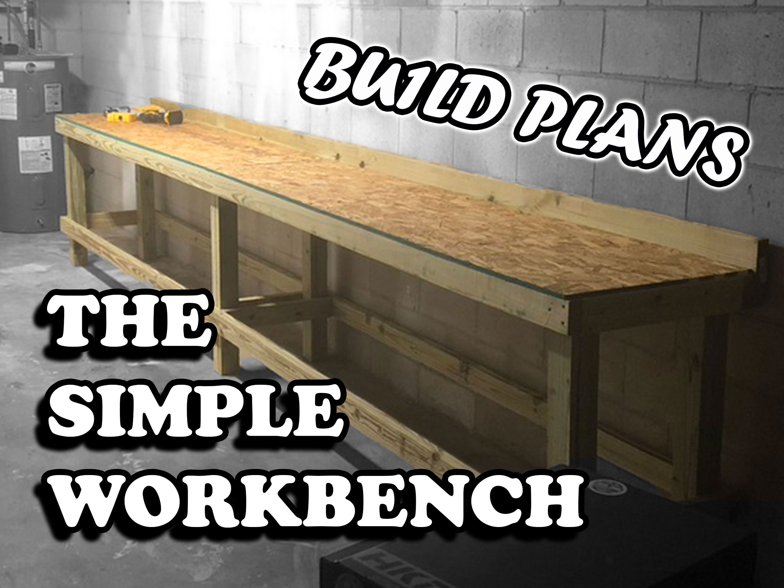 Simple Workbench 16x2 or 8x2 Digital Build Plans - Minimal Waste ...