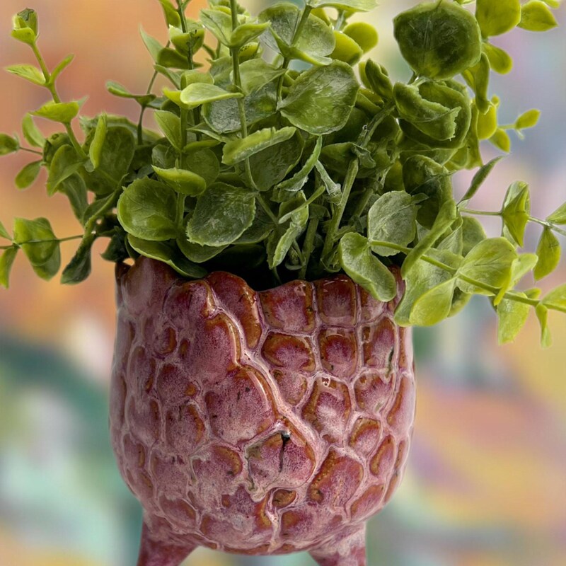 Pink Ceramic Planter - Etsy