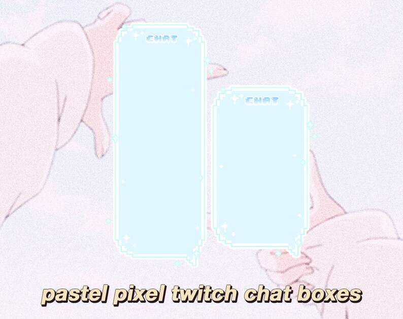 Pastel Pixel Bubble 2 Chat Boxes 2 Chat Box Overlays Twitch - Etsy