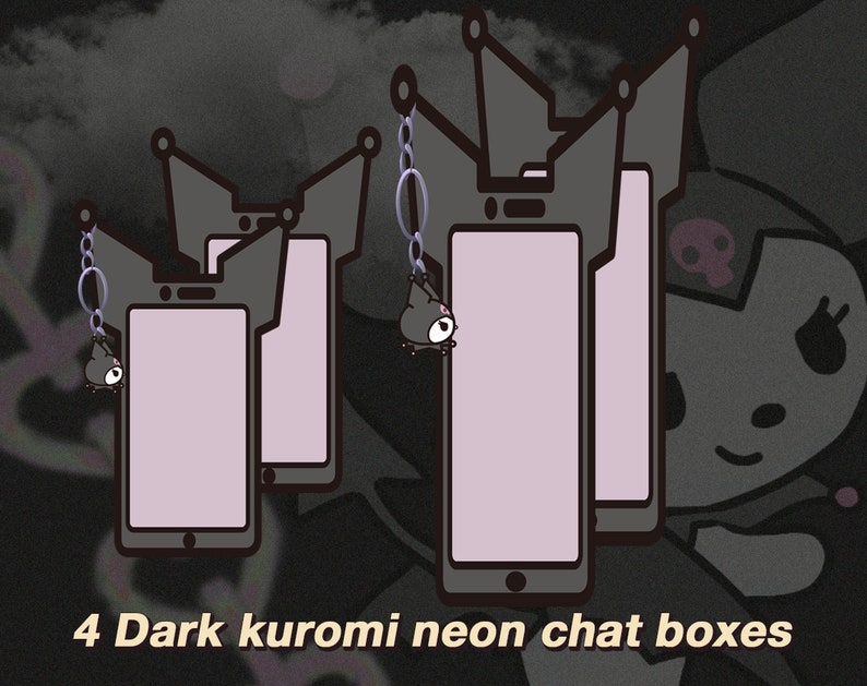 4 Dark Neon Twitch Chat Boxes Y2k Package Stream - Etsy UK