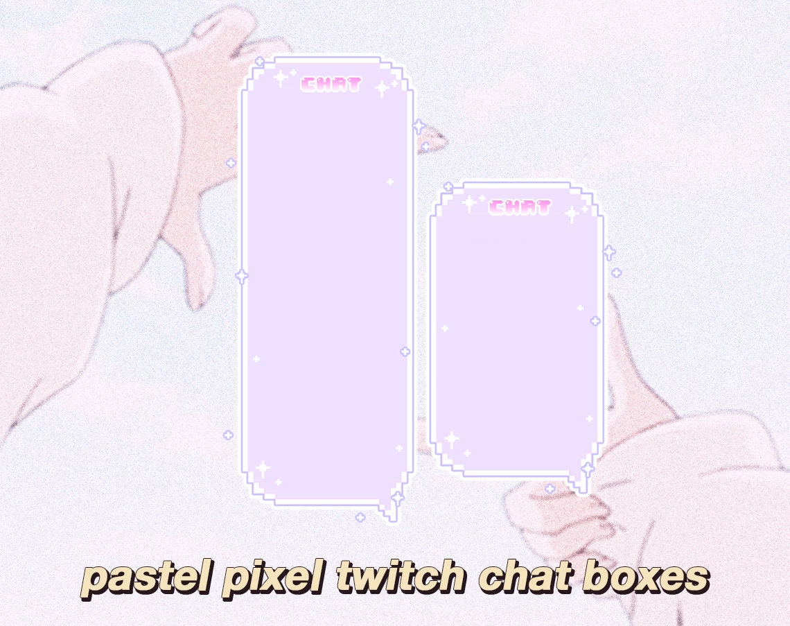 Pastel Pixel Bubble 2 Chat Boxes 2 Chat Box Overlays Twitch - Etsy