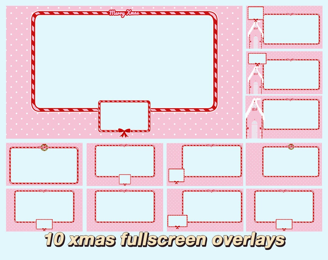 Sᴡᴇᴇᴛ ᴇsᴄᴀᴘᴇ 10 Full Stream Overlays Christmas ~ Package * Gaming ...