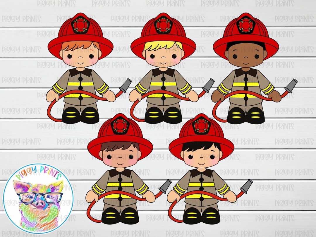 Firefighter Clip Art/graphics/instant Digital Download/png/printables ...