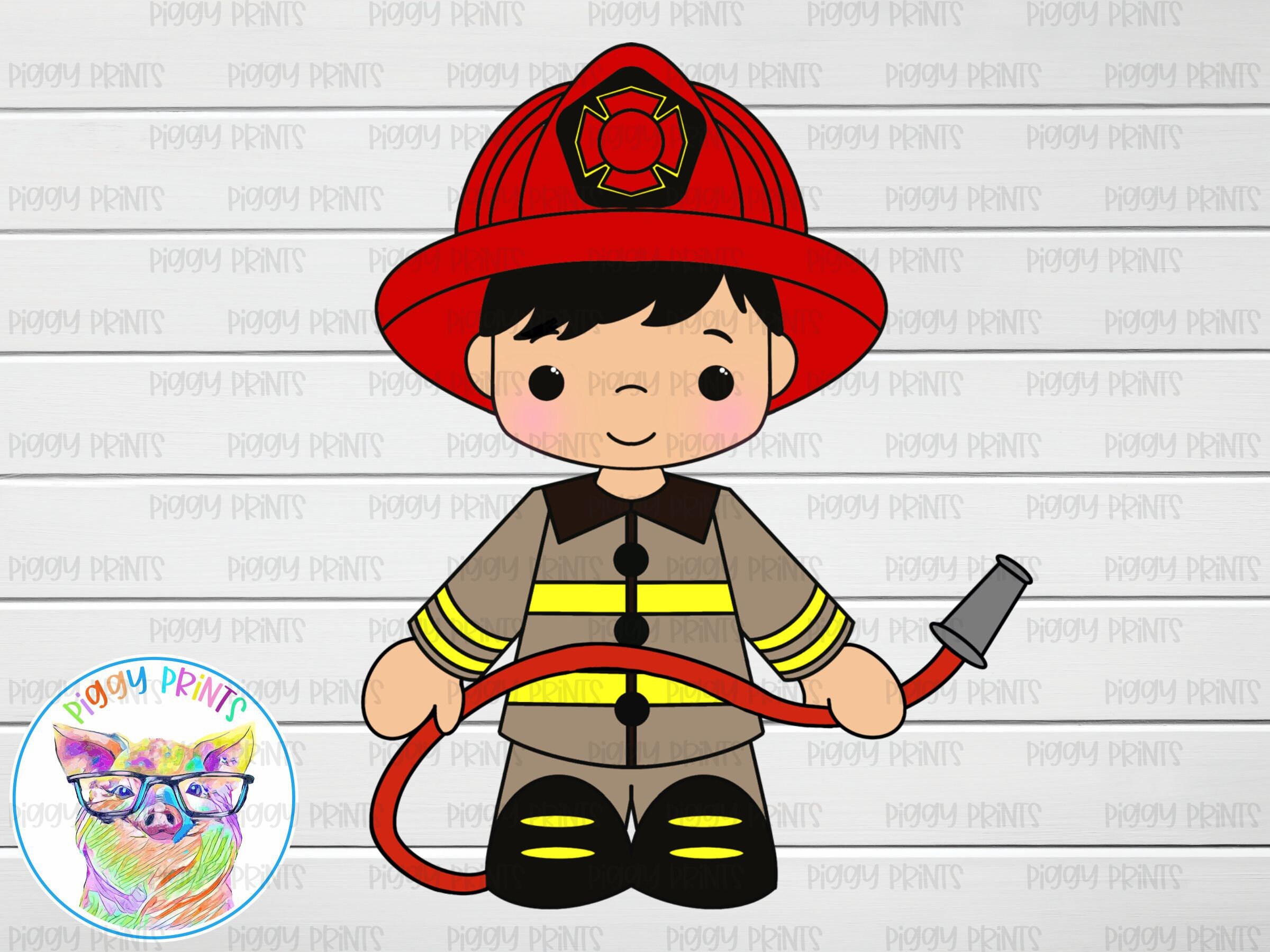 Firefighter Clip Art/graphics/instant Digital Download/png/printables ...