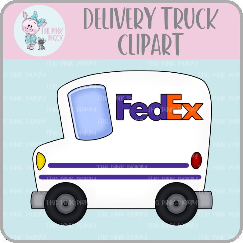 Fedex Truck Clipart/image - Etsy