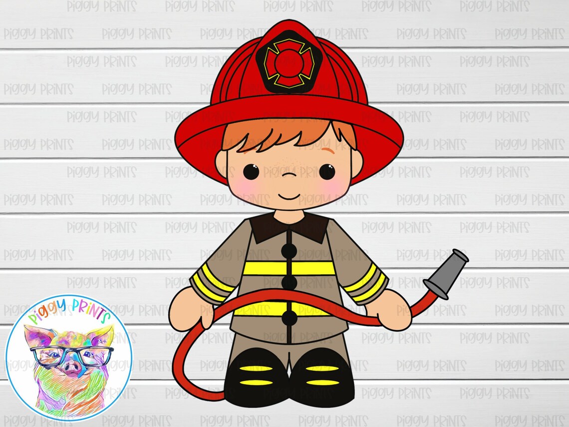 Firefighter Clip Art/graphics/instant Digital - Etsy