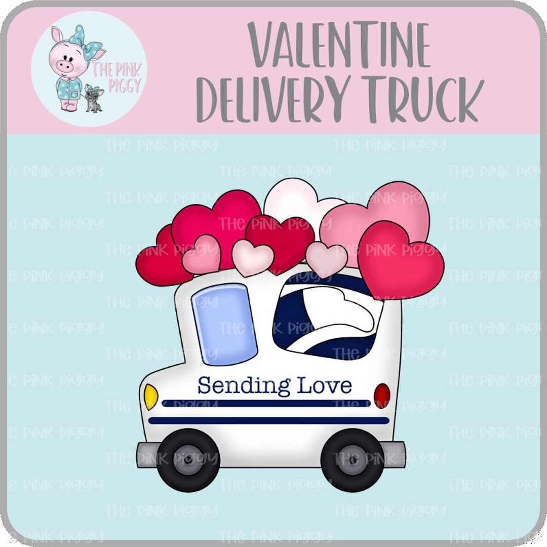 Valentine USPS Truck Clipart/image - Etsy