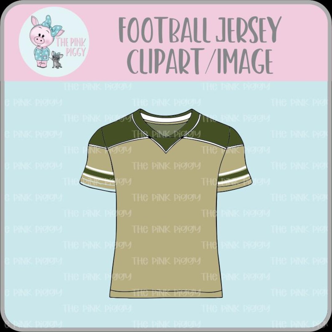Football Jersey Clipart/image - Green & Gold - Etsy