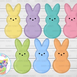 Easter Bunny Peeps Clip Art/marshmallow Treats/graphics/instant Digital ...