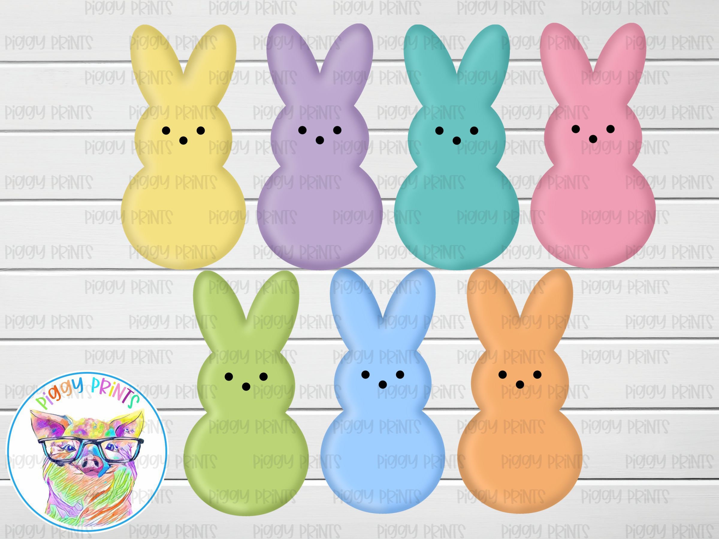 Easter Bunny Peeps Clipart