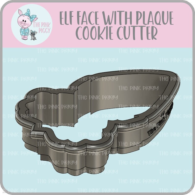 Elf Face With Plaque Cookie Cutter STL File - Three Inches - Etsy