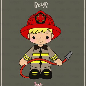 Firefighter Clip Art/graphics/instant Digital | Etsy