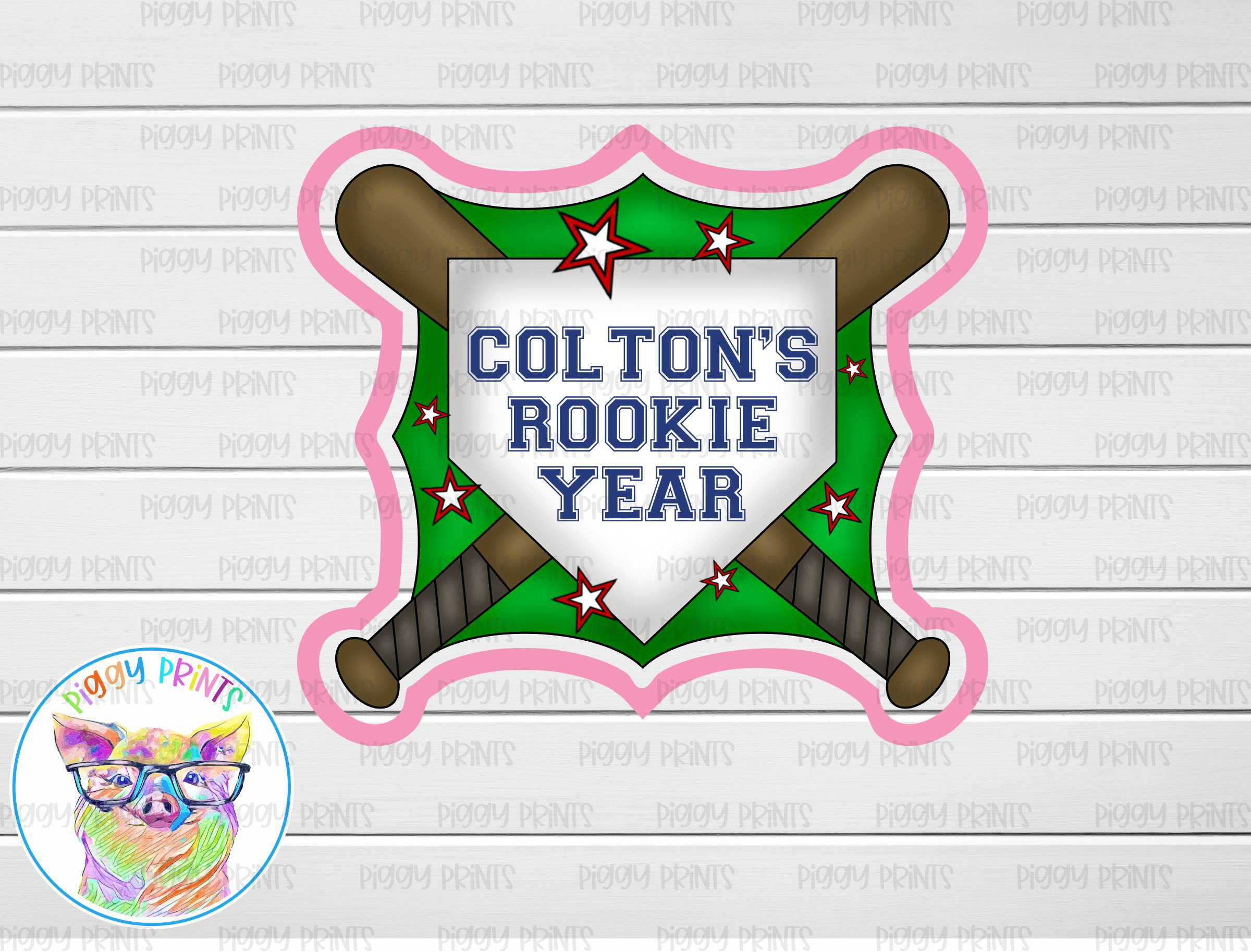 Three and a Half Inch Crossed Bats Plaque Cookie Cutter File/baseball ...