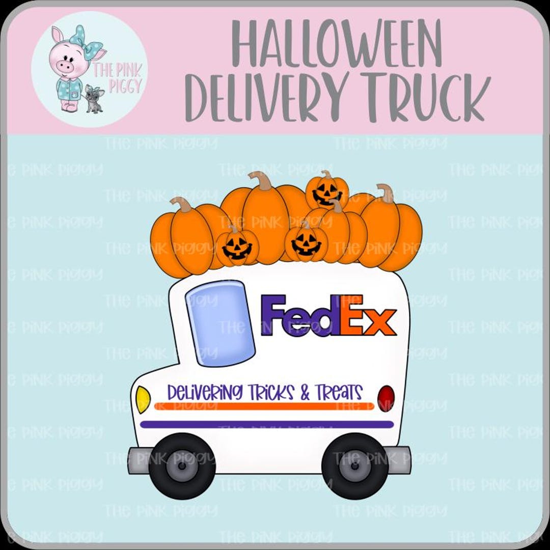 Halloween Fedex Truck Clipart/image - Etsy