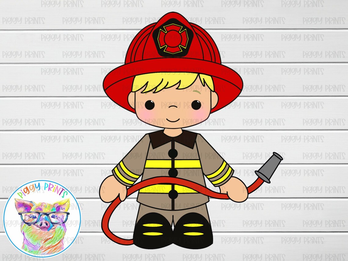 Firefighter Clip Art/graphics/instant Digital - Etsy