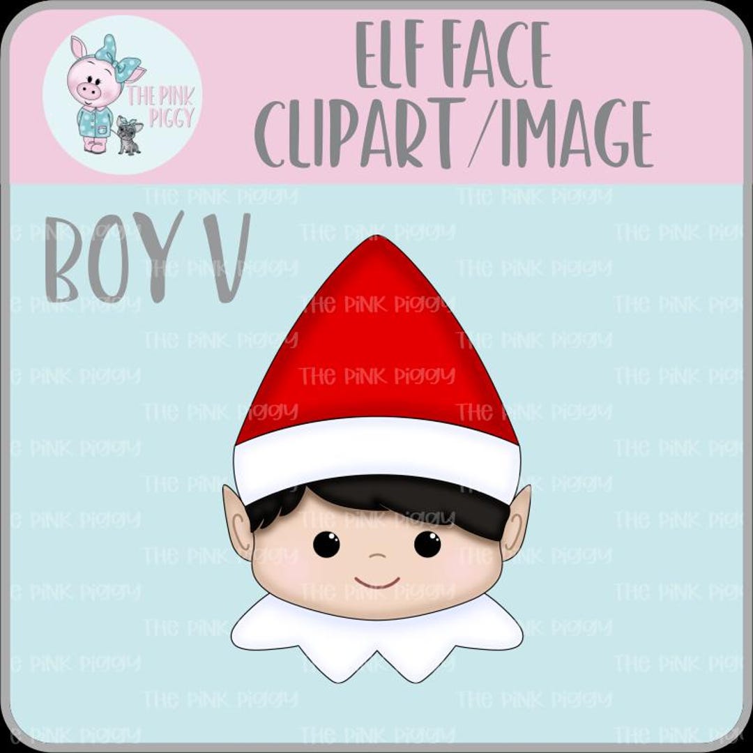 Boy V Elf Face Clipart/image/christmas/shelf/instant Download - Etsy