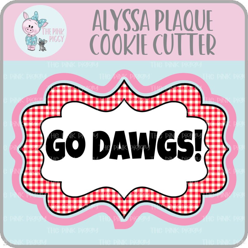 Alyssa Plaque Cookie Cutter STL File Three Inches - Etsy