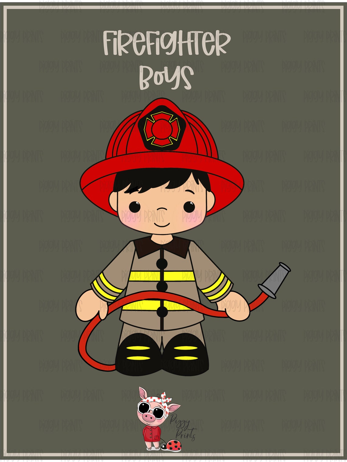 Firefighter Clip Art/graphics/instant Digital | Etsy