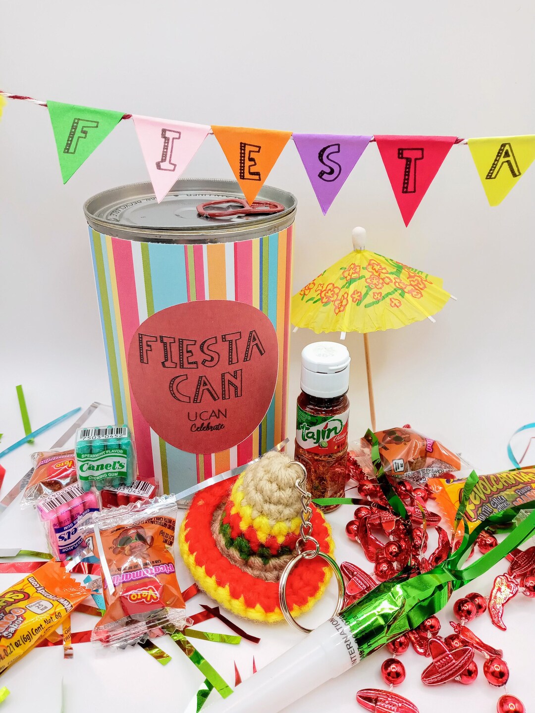 FIESTA Themed Gift in a Can Unique & Fun Celebration Present Mail-ready ...