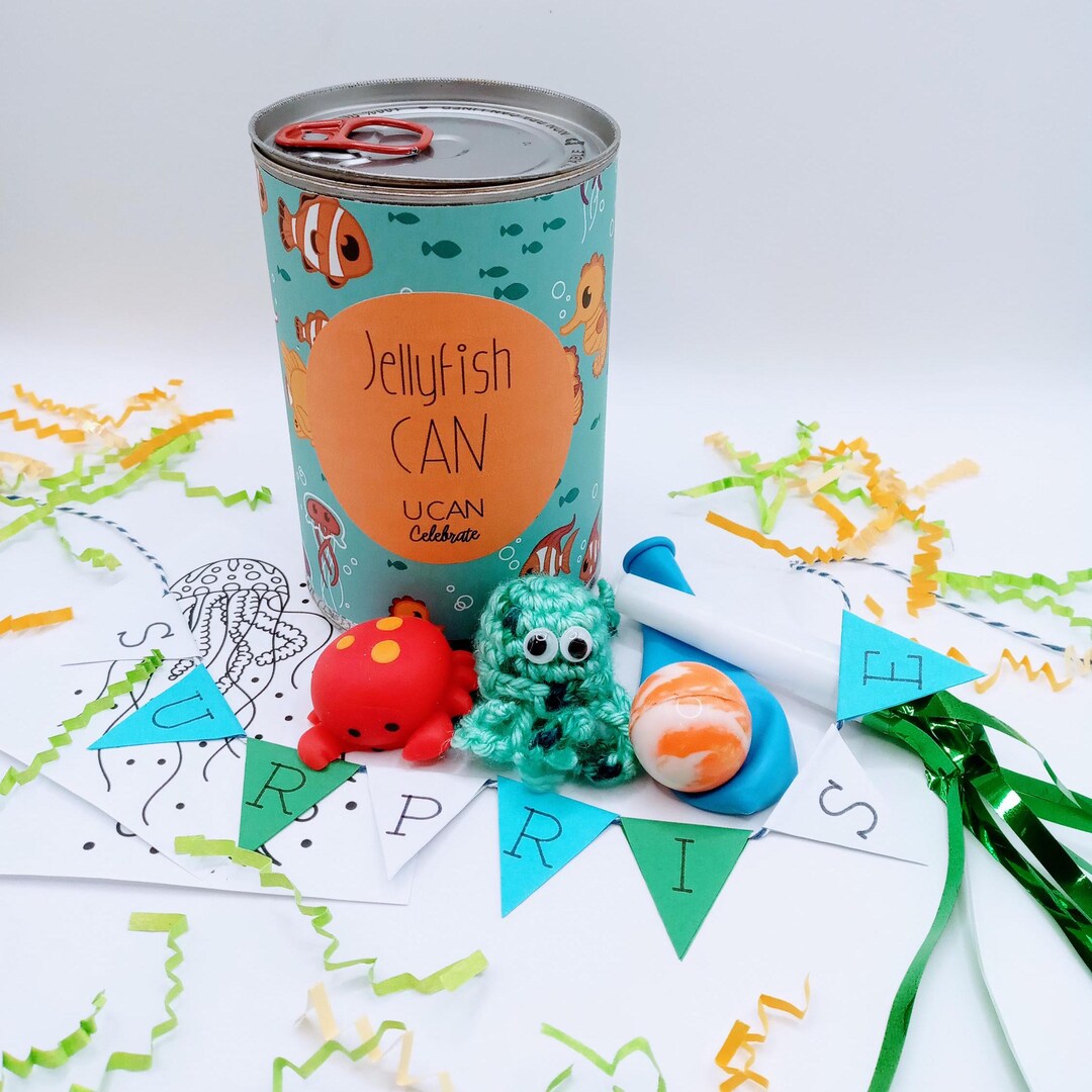 Jellyfish Themed Gift in a Can Unique & Fun Celebration Present for ...
