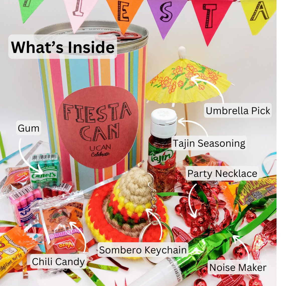 FIESTA Themed Gift in a Can Unique & Fun Celebration Present Mail-ready ...