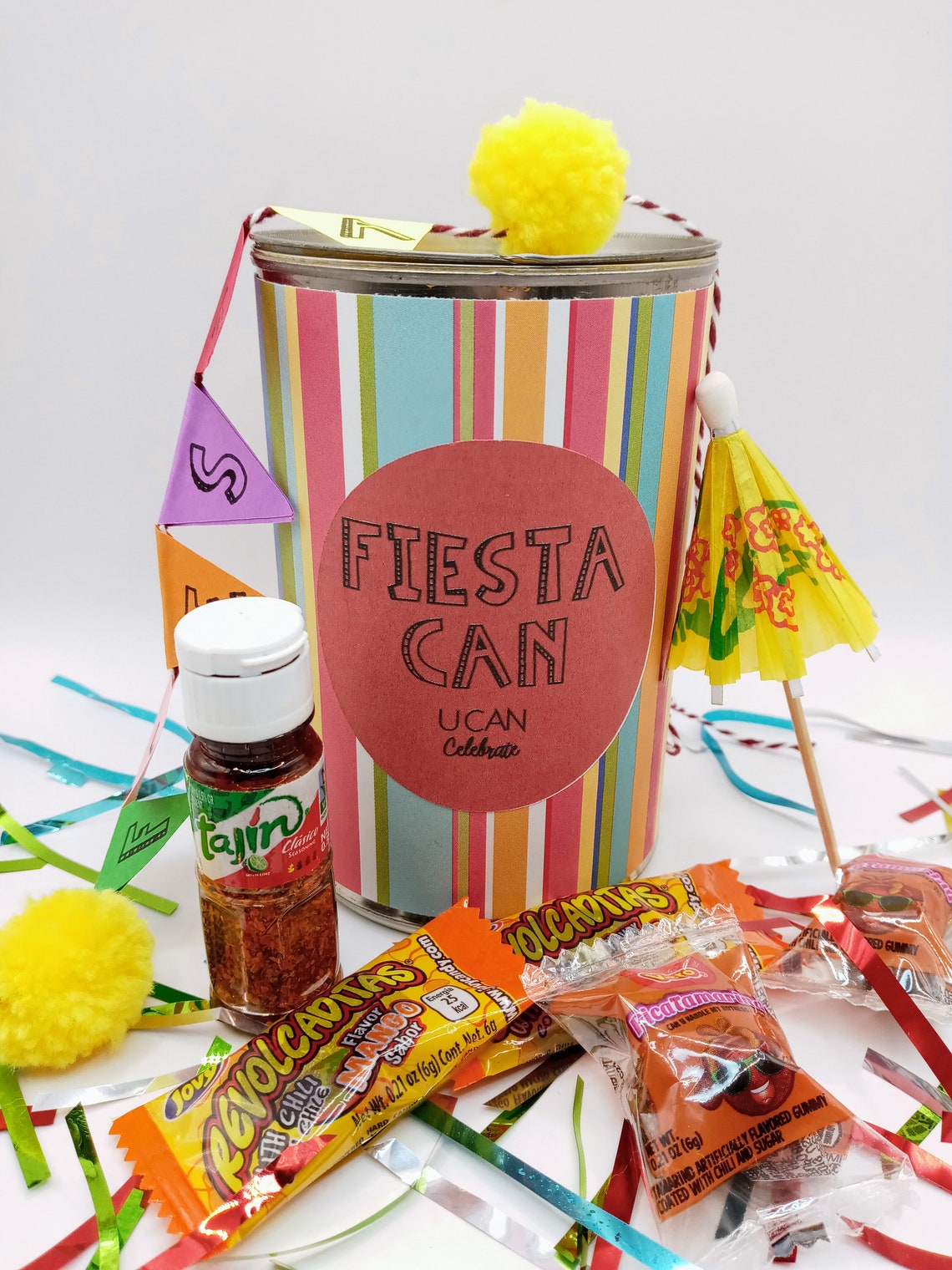 FIESTA Themed Gift in a Can Unique & Fun Celebration Present Mail-ready ...