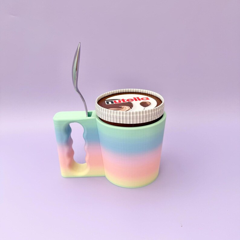 Ice Cream Pint Holder With Handle & Spoon Slot: 3D Printed PLA Plastic ...