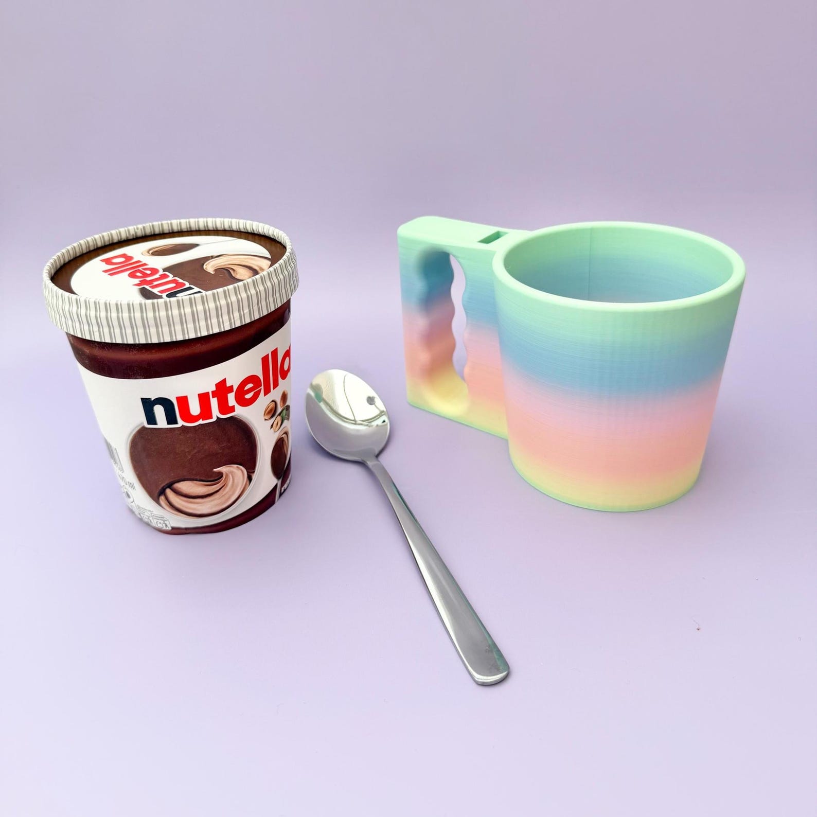 Ice Cream Pint Holder With Handle & Spoon Slot: 3D Printed PLA Plastic ...