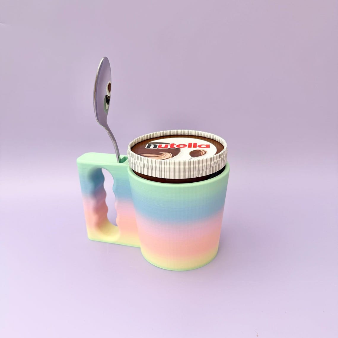 Ice Cream Pint Holder With Handle & Spoon Slot: 3D Printed PLA Plastic ...